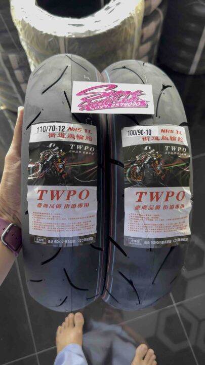 ยาง Twpo ซอฟ กึ่งร้อนละลาย ขอบ10-12นิ้ว ยางใหม่ปี2023 | Lazada.co.th