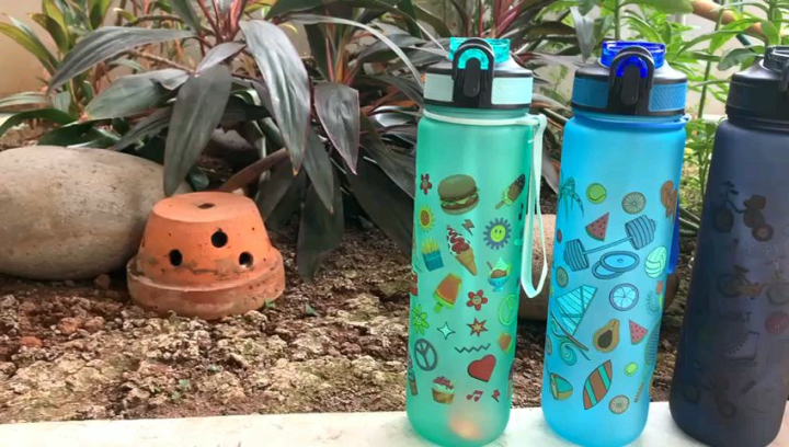 Botol Minum Plastik Dove Animasi Gambar 1000ml AX-332 Kunci Tutup ...