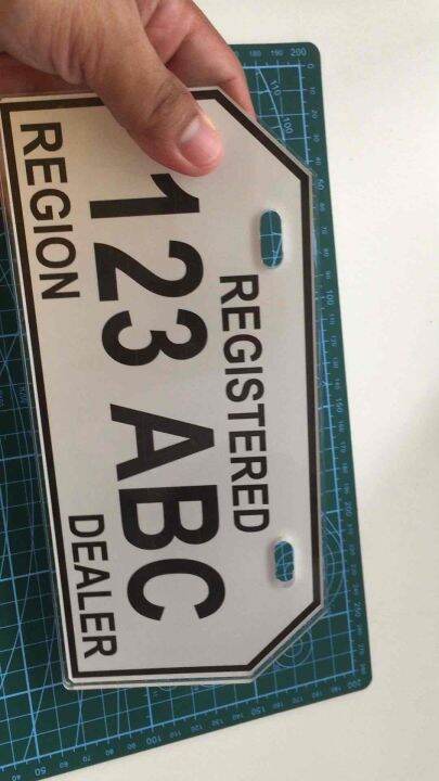 Acrylic plate number for motorcycle and ebike | LTO standard size ...