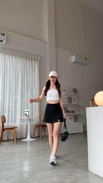 IAM.SHOP-กระโปรงกางเกงผ่าโควี่ | Lazada.co.th