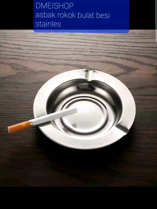 Asbak Abu Rokok Stainless Asbak Rokok Bulat Besi Asbak 11cm x11 cm ...