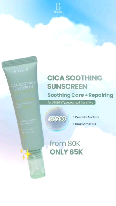CICA SOOTHING SUNSCREEN BG SKIN / BG SKINCARE / BEAUTY GLOW SKINCARE | Lazada Indonesia