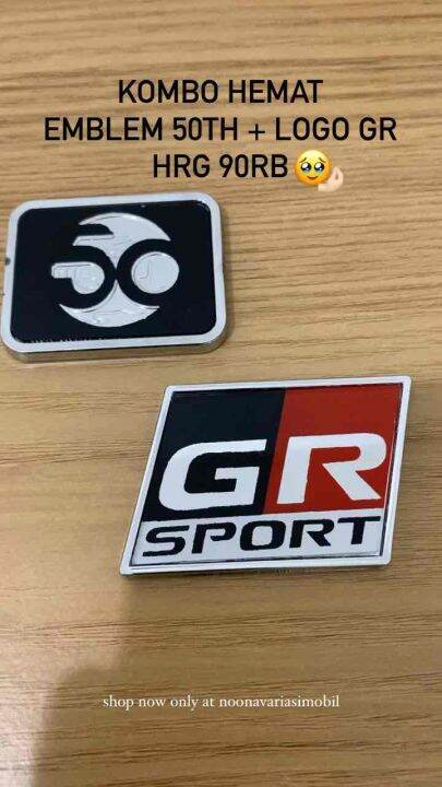 Kombo Hemat Logo Emblem 50 tahun anniversary toyota dan gr sport ...