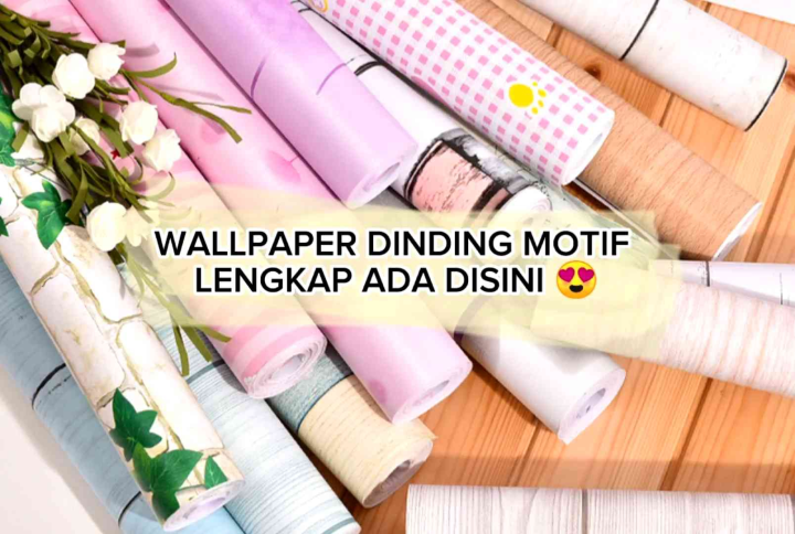 Wallpaper Dinding Polkadot Garis Ukuran 45 Cm x 10 Meter | Lazada Indonesia