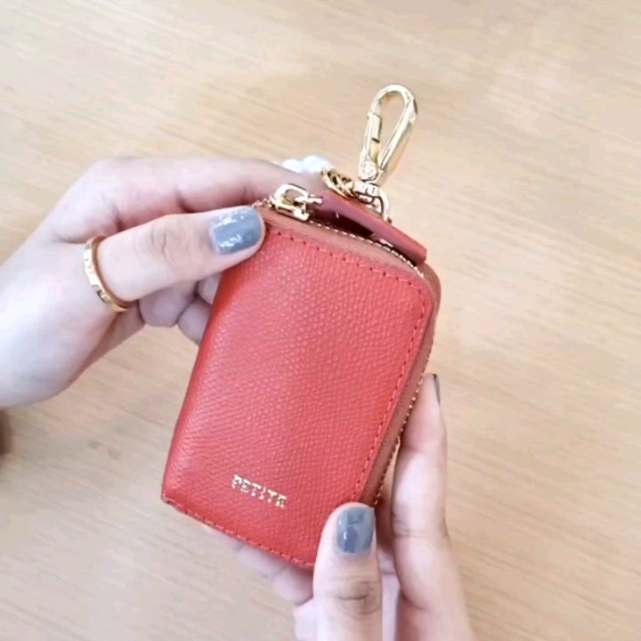 CHER [เชร์] – Key Pouch กระเป๋ากุญแจรีโมท หนังแท้ทั้งใบ อะไหล่สีทอง ...