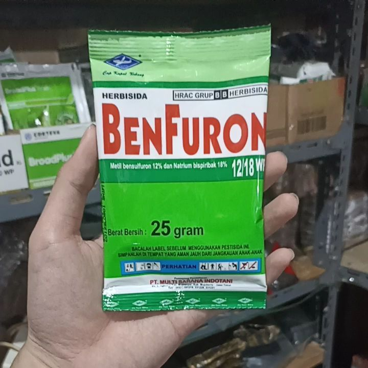 BENFURON 25gr Herbisida Bensulfuron 12WP Pengendali Rumput liar Gulma ...