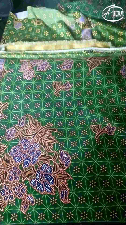 Non LOGO Batik muslimat NU Nahdlatul ulama warna hijau tua bahan semi ...