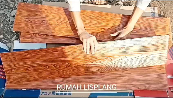 lisplang grc / papan grc motif serat kayu ukuran 1meter lebar 20cm ...