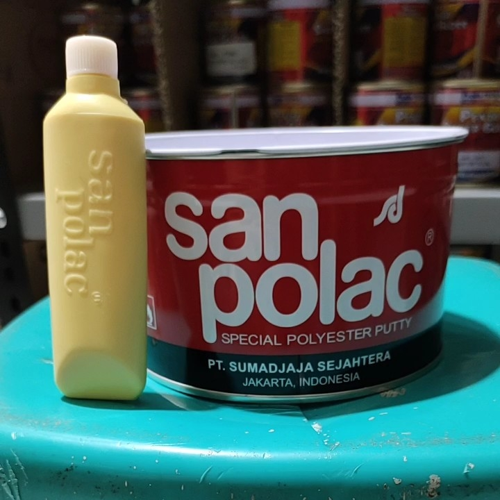 DEMPUL SANPOLAK SPECIAL POLYESTER PUTTY ISI 1KG ,DEMPUL MOBIL ,MOTOR ...