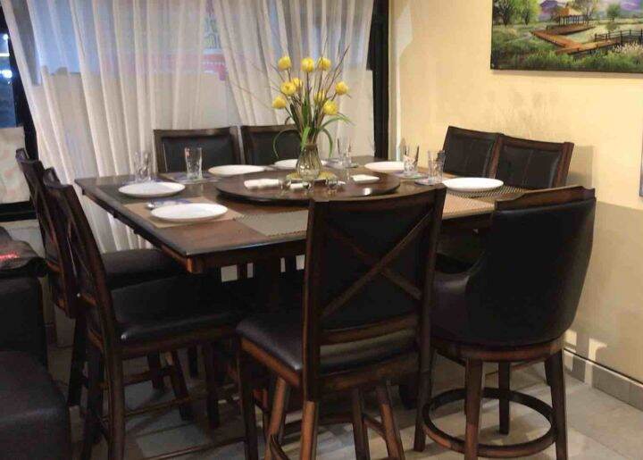 BUCKINGHAM, Counter Height 5ft x 5ft Square Dining Table +BS35 C ...