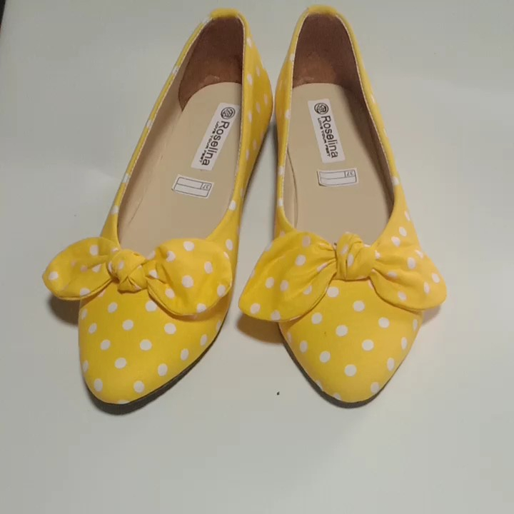 sepatu balet pulkadot motif pita-02 | Lazada Indonesia