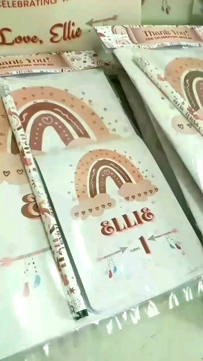 Customized Birthday Souvenirs Notepad, Minipad, and Pencil Stationery ...