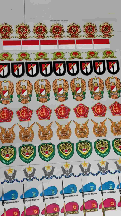 Stiker Sablon DTF Grosir / Sablon Setrika Logo TNI Raider / Sablon Logo ...