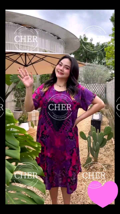 🏠BBShop🏠 ชุดมัดย้อมสาวอวบ เดรสมัดย้อมสาวอวบ เดรสมัดย้อม เสื้อมัดย้อมสาวอวบ เดรสไปทะเล เดรสมินิ ...