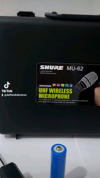 mic wireless shure MU 62 fee koper + double ring mic shure MU62 double ...