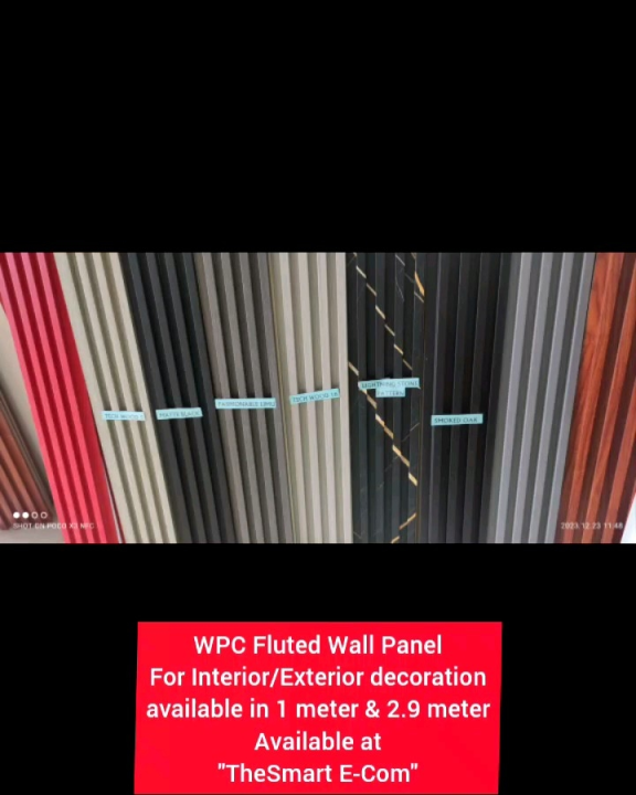 WPC wall panels fluted Sample 50cm x 16.8cm x 2.3cm | Lazada PH