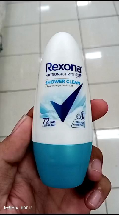 Rexona Deodorant women roll on shower clean 45ml Efektif untuk kulit ketiak saat panas dengan ...