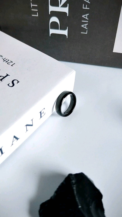 [PJ.Gallery] - Onixe - แหวนทังสเตนคาร์ไบด์ สีดำ ทรงมน เงางาม หน้ากว้าง ...