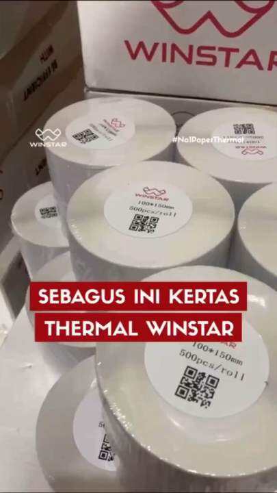 Kertas Sticker Thermal Resi 100x150MM WINSTAR ISI 500, 300 & 250 pcs ...