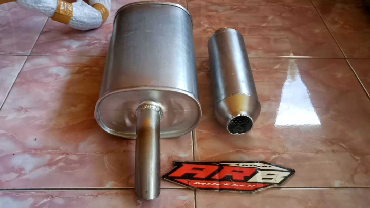 tabung standar knalpot mobil sedan universal dan resonator standar ...