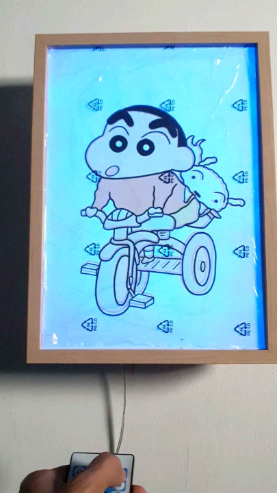 Pigura art paper light painting frame A4 RGB remot | Lazada Indonesia