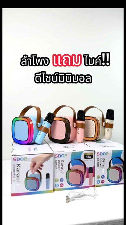 ลำโพงบลูทูธแถมไมค์ SD02 | Lazada.co.th