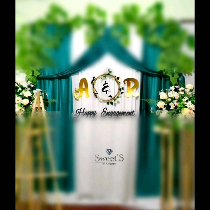 backdrop lamaran 1 set lengkap paket dekorasi tunangan wedding ukuran 2 ...