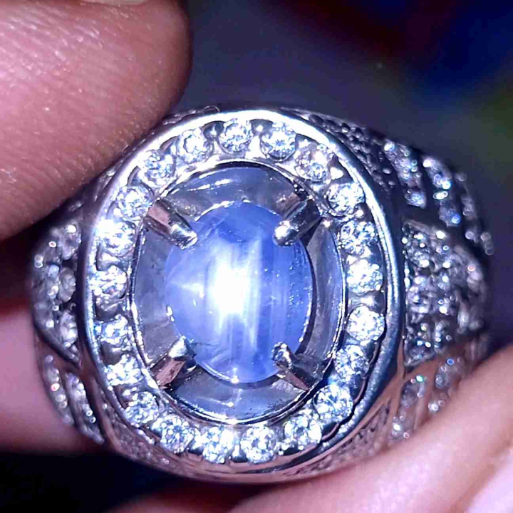 Natural blue safir ceylon star srilanka safir | Lazada Indonesia