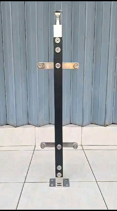 TIANG PAGAR RAILING TANGGA STAINLESS/TIANG DOBEL PLAT BESI COATING SUS ...