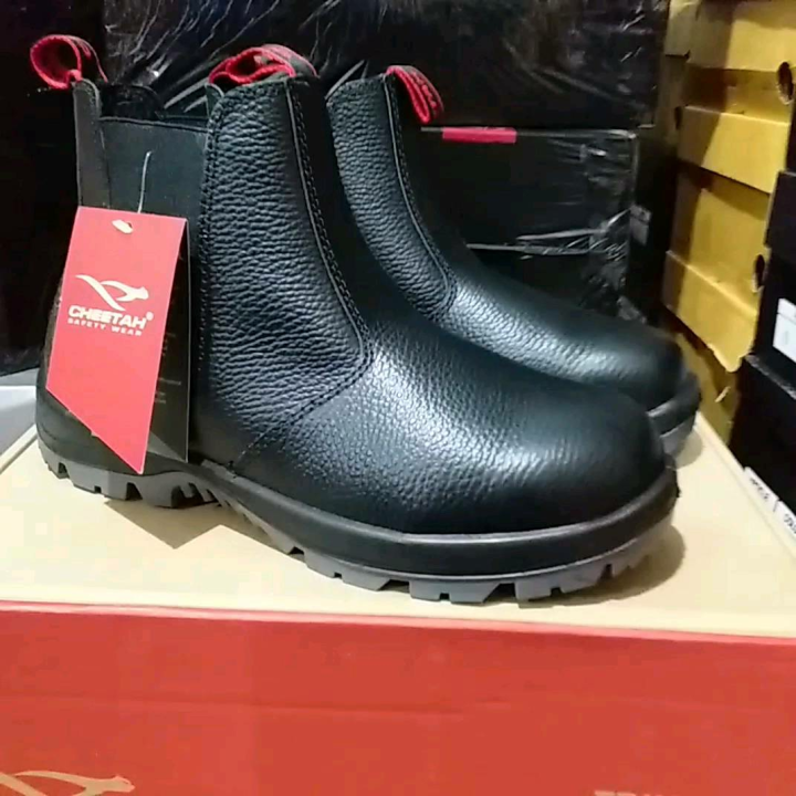 Sepatu Safety Cheetah 7110H / Sepatu Pengaman Kerja, Model slip on 6 ...