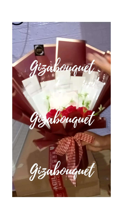 Ready Bouquet / buket kosong full maroon | Lazada Indonesia