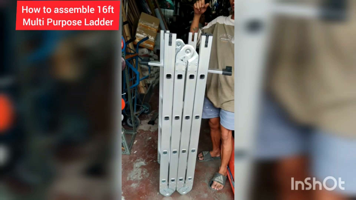 Foldable Ladder Folding Ladder 16 step (16ft) Height and Thick (makapal ...