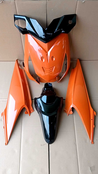 COVER FULL BODY HALUS HONDA BEAT KARBU 2010-2012 WARNA OREN HITAM ...