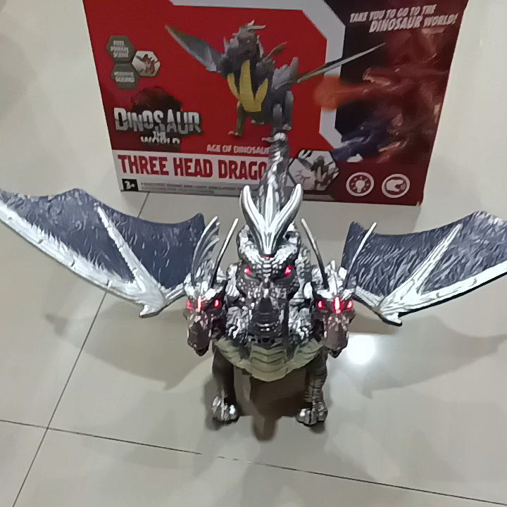Mainan Anak Naga Dragon 3kepala | Lazada Indonesia