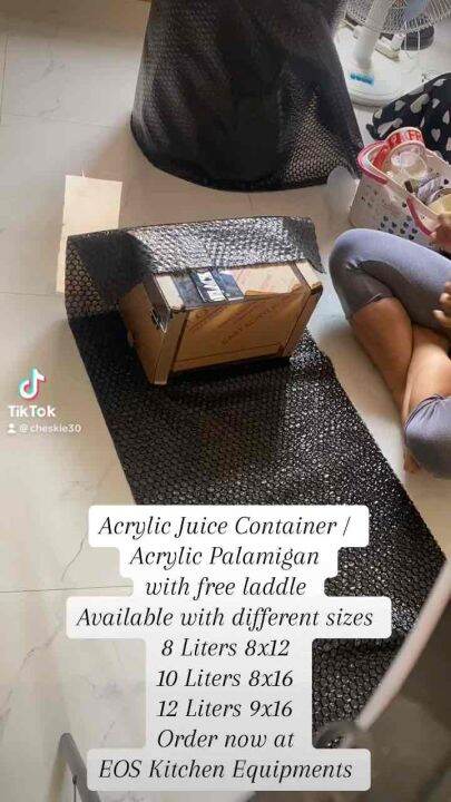 Acrylic Palamigan with free sandok / laddle 8L | Lazada PH