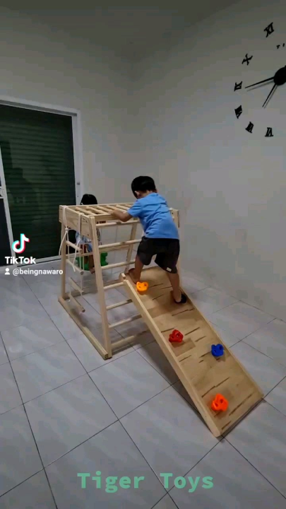 Jungle Gym Climbing Frame JG100 ชุดปีนป่ายเด็ก สไลเดอร์เล่นได้ 2 ทาง ...