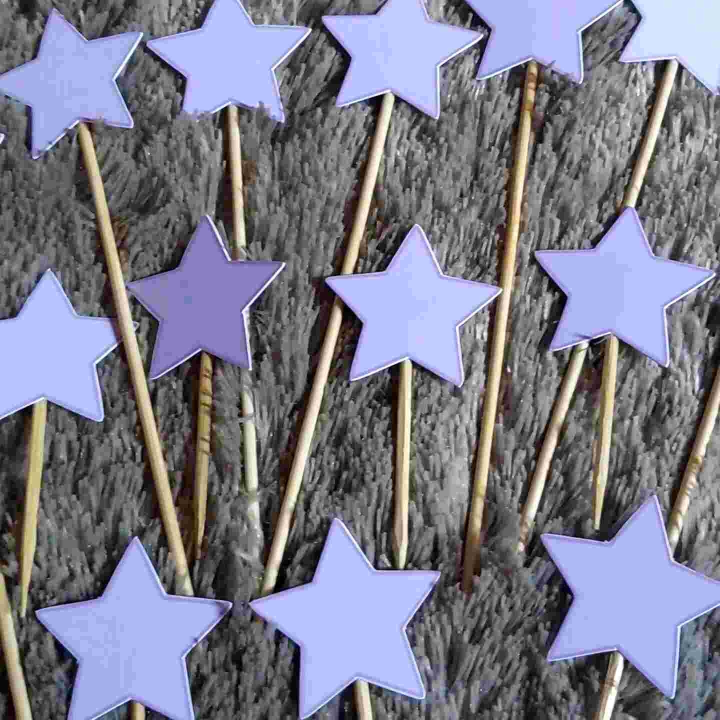 cake topper bintang/topper bintang/cupcake topper (1 set isi 20pcs ...