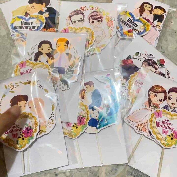 Topper Cake Happy Wedding Toper Kue Anniversary Styrofoam | Lazada ...