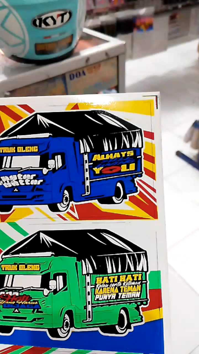 Stiker Truk Oleng/ 1 Lembar Stiker Truk Isi 9 Stiker | Lazada Indonesia