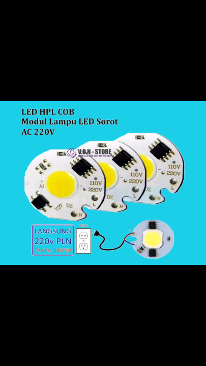 MODUL LED COB 220v Lampu sorot PLN AC 25mm | Lazada Indonesia