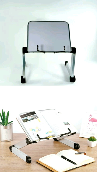 Stand Meja Lipat Baca Al Quran Kitab Buku Alumunium Rotasi 360 Derajat ...