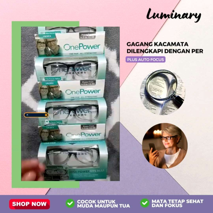 Kacamata Baca One Power Plus Auto Focus Adjusment One Power Reader ...