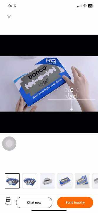 DORCO St300 New Platinum Extra Double Edge Razor Blade Stainless for ...