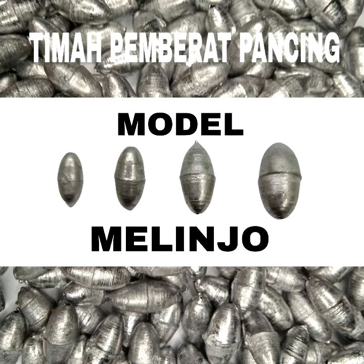 Paket 250 Gram | 1/4 Kg Timah pemberat pancing ikan tipe melinjo lebih ...