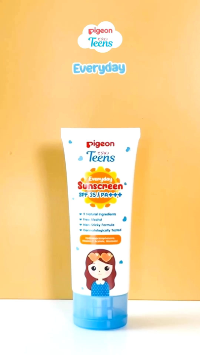 Sunscreen Sunblock PIGEON TEENS Everyday Sunscreen SPF 35/PA+++ Sun ...