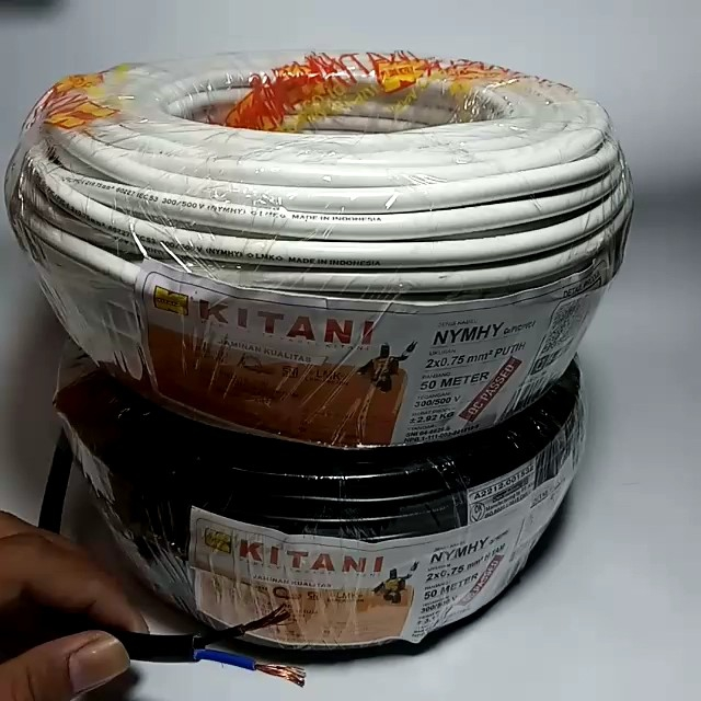 Kabel Serabut Nymhy 2x0,75 Kitani Kabel Panjang 100 Meter Kabel Listrik Serabut | Lazada Indonesia
