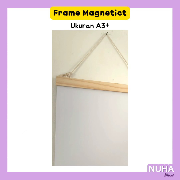 Frame Bingkai Kayu Magnetik Minimalis A3+ poster Foto Aesthetic wooden ...