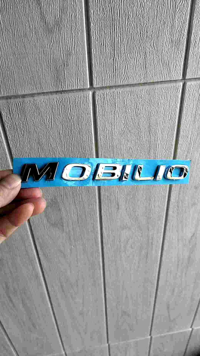 Emblem Logo stiker Lambang huruf Tulisan Honda Mobilio Chrome mobilio ...
