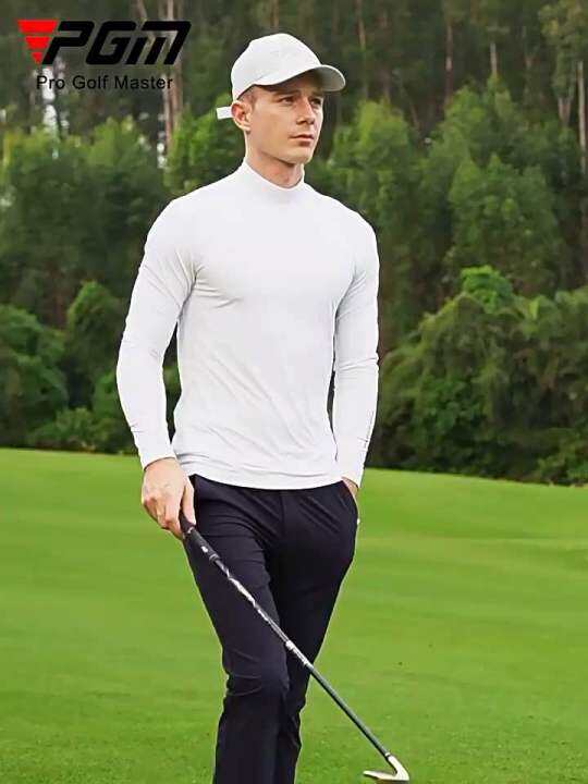เสื้อยืดผ้าไหมน้ำแข็งกันยูวีแขนยาว PGM UV protection shirt Body fit ระบายเหงื่อรัดกล้ามเนื้อ ...