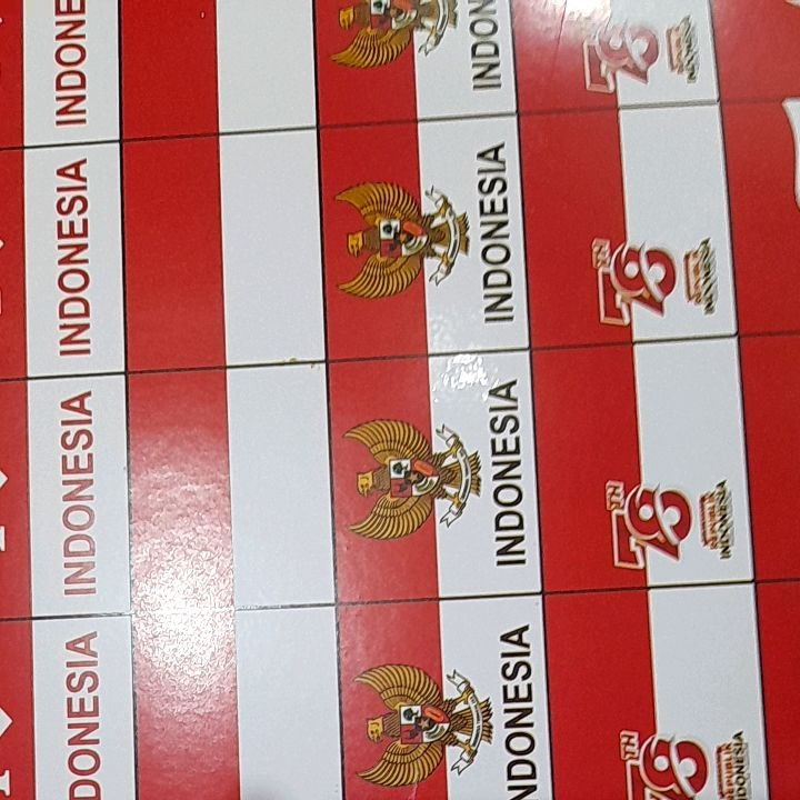 1 LEMBAR ISI 36 PC STIKER MERAH PUTIH /SETIKER PIPI MERAH PUTIH ...